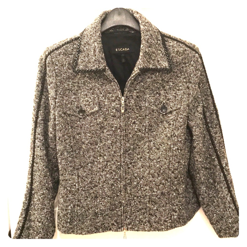 Escada Wool/Cashmere Tweed Jacket - Gem